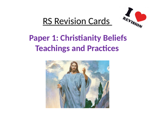 Revision Cards Aqa A Rs Christianity Beliefs And Teachings Gcse