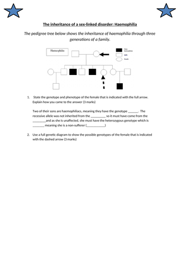 Sex Linkage Edexcel A Level Biology B Teaching Resources