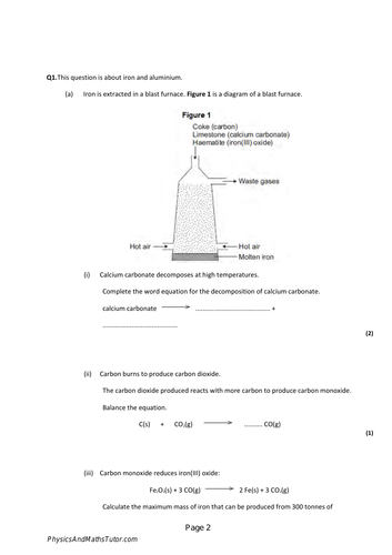 Gcse Ocr Gateway Chemistry Chemical Reaction Complete Revision