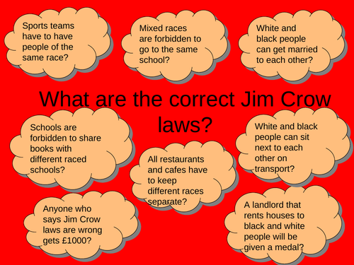 Jim Crow Laws Teaching Resources