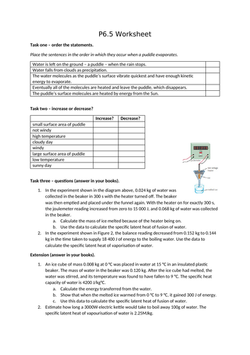 Aqa Gcse Physics 9 1 P65 Specific Latent Heat Full Lesson