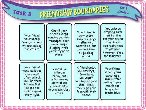 Friendship Boundaries Teaching Resources