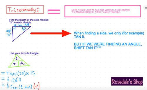 Pythagoras And Trigonometry Revision Notes Tips And Answers Highertier