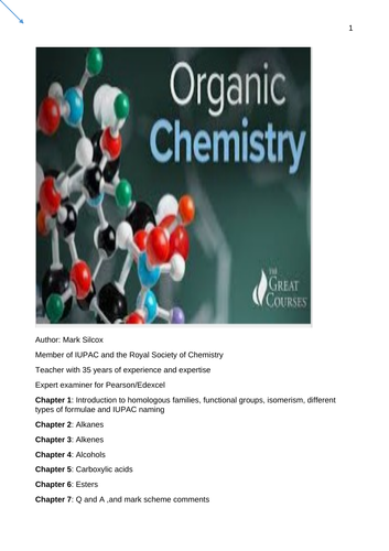 I Gcse Organic Chemistry Alkanes To Esters Teaching Resources