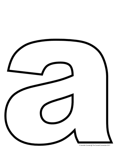 Lowercase Letter Outlines For Alphabet Crafts Teaching Resources