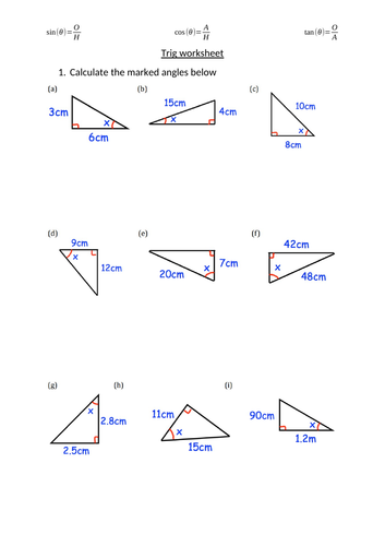 Introduction To Trigonometry Teaching Resources