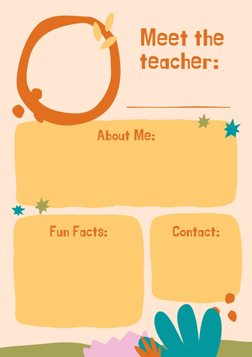 Editable Meet The Teacher Template Teaching Resources