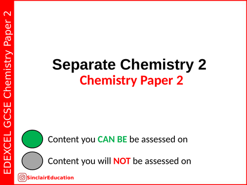 Edexcel Gcse Chemistry Paper 2 Summary Powerpoints Teaching Resources