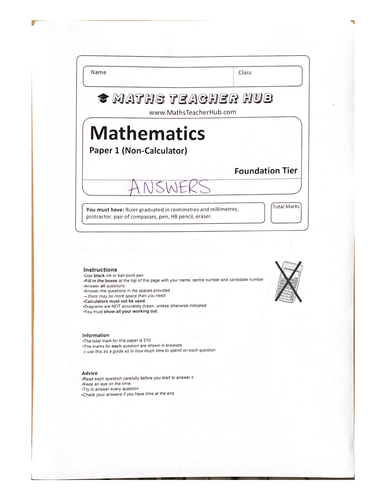 2023 Maths Gcse Practice Predicted Paper Foundation 1f Teaching