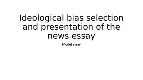 Aqa A Level Sociology Media Topic Selection And Presentation Of The