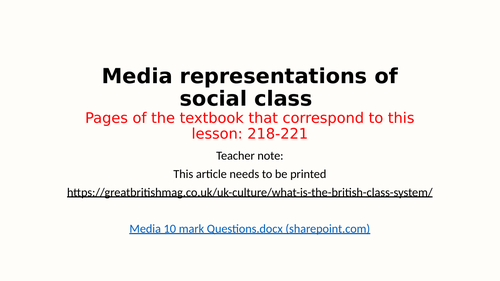 Aqa A Level Sociology Media Representations Topic 4 Teaching Resources