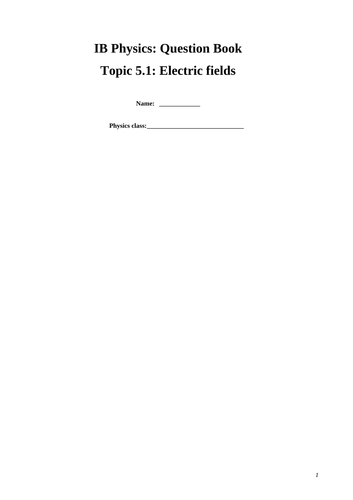 Ib Dp Physics Topic 5 Electricity And Magnetisn Question Book Sl Last