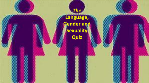 Language Gender And Sexuality Quiz Teaching Resources