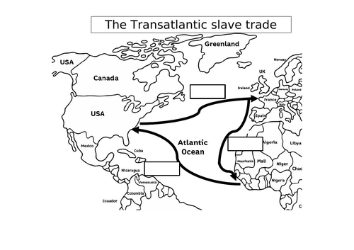 Transatlantic Slave Trade Map Teaching Resources