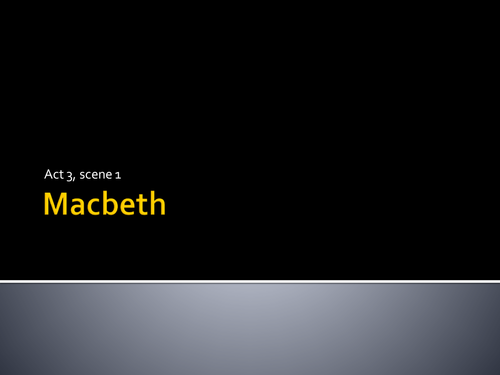 Shakespeares Macbeth Coursework Sow Powerpoints Teaching Resources