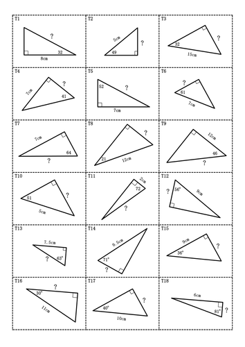 Trigonometry Matching Activity Teaching Resources