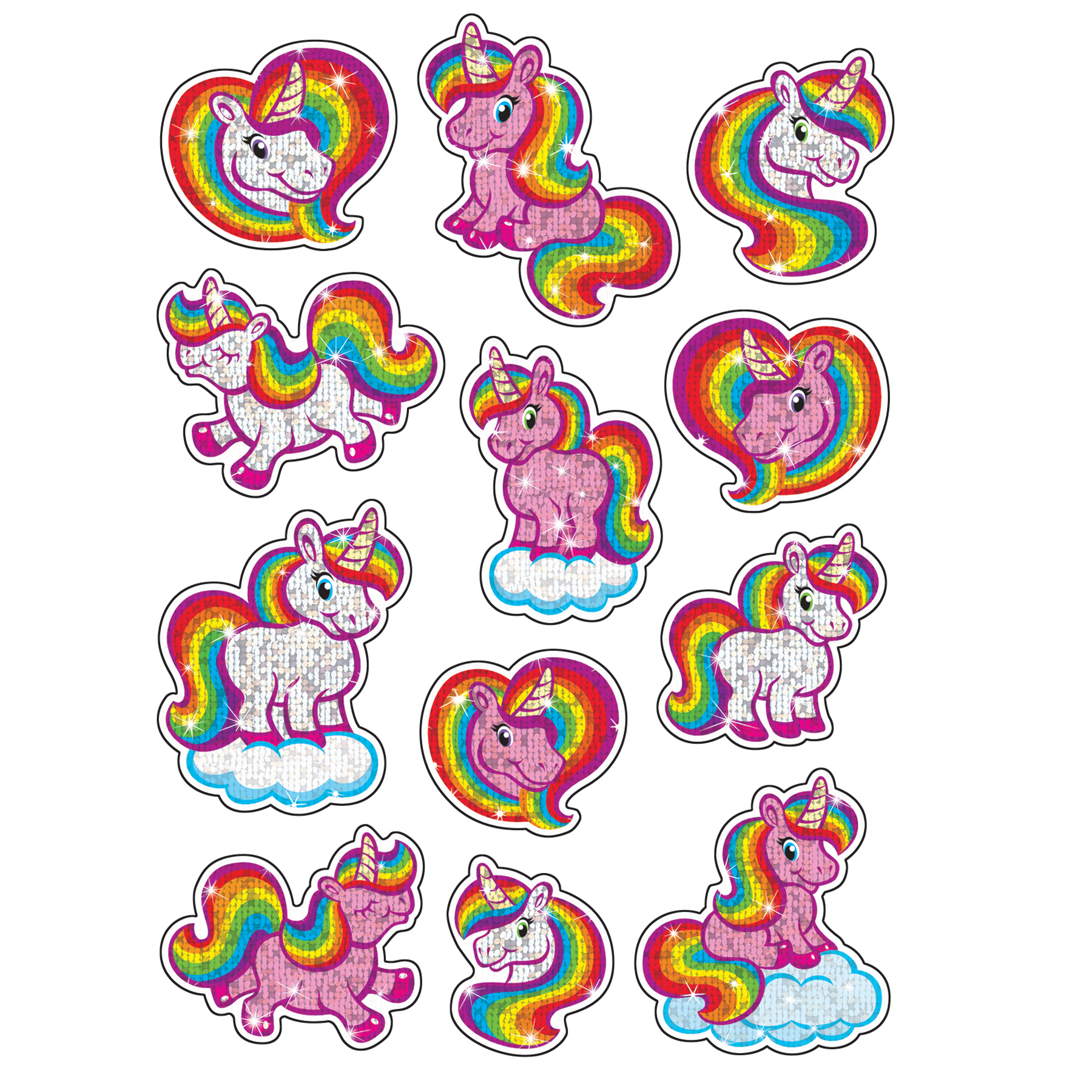 The Teachers Lounge® Sparkly Unicorns Sparkle Stickers® 24 Count