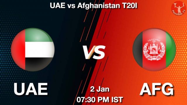 Uae Vs Afg Dream11 Prediction Team Live Cricket 02 Jan 2024