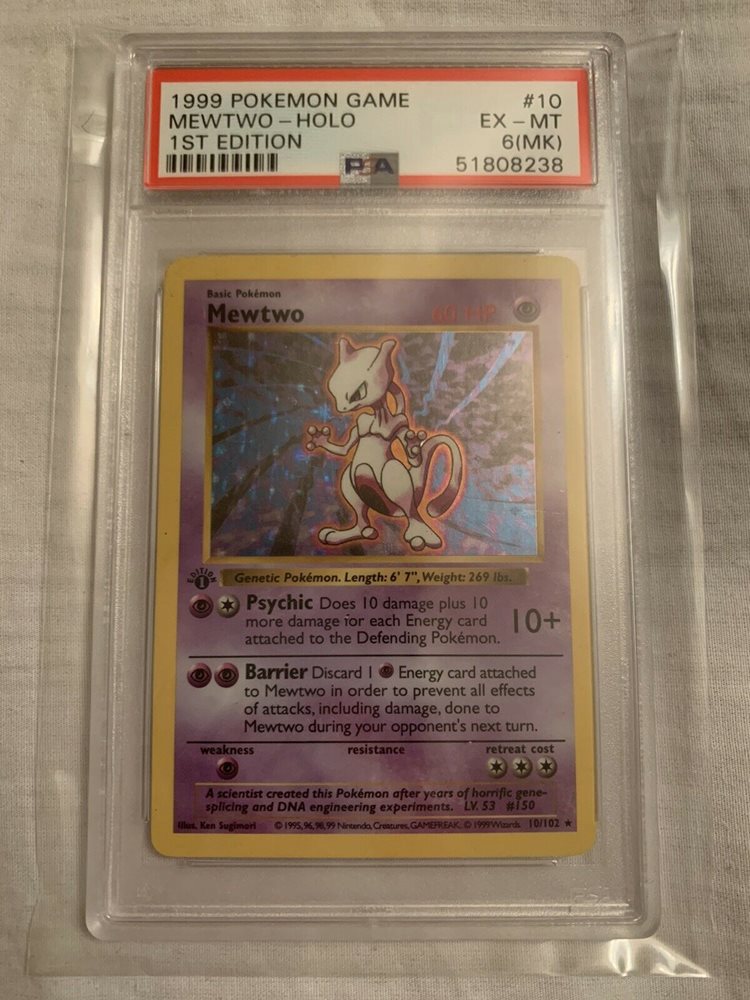 Auction Prices Realized Tcg Cards 1999 Pokemon Game Mewtwo Holo 1st Edition