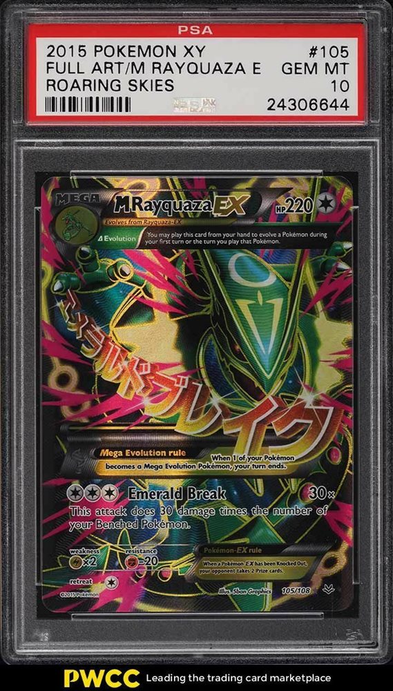 Mega Rayquaza Ex Full Art Psa 10 Xy Ancient Origins 98