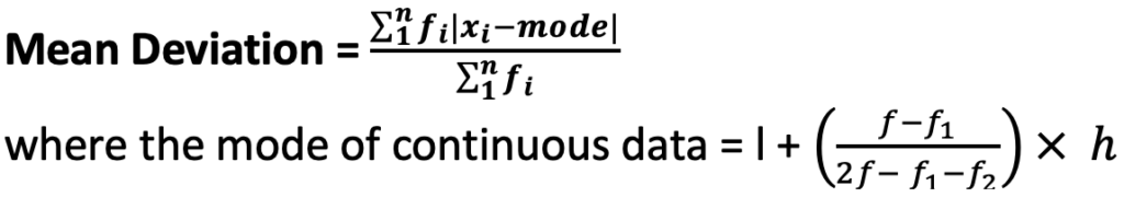 Mean Deviation Formula Definition Meaning Examples