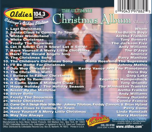 Wjmk 1043 Ultimate Christmas Album Volume 6 Cd 2001