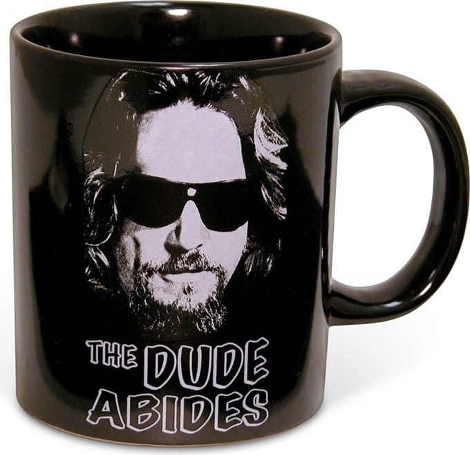 The Big Lebowski The Dude Abides 14 Oz Ceramic Mug Silver Buffalo