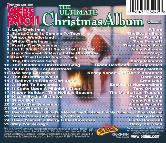 Wcbs Fm1011 Ultimate Christmas Album Volume 6 Cd 2001