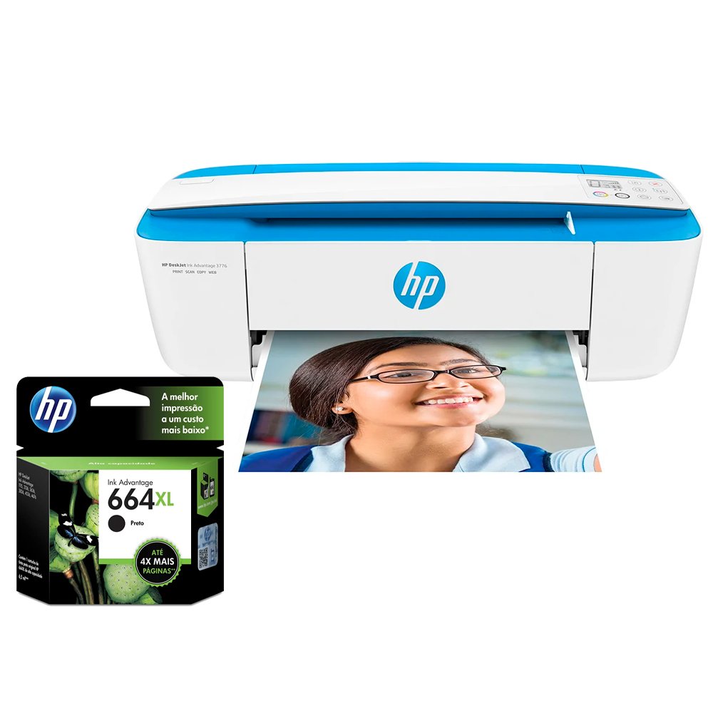 Multifuncional Hp Deskjet Ink Advantage 3776 Wireless Impressora