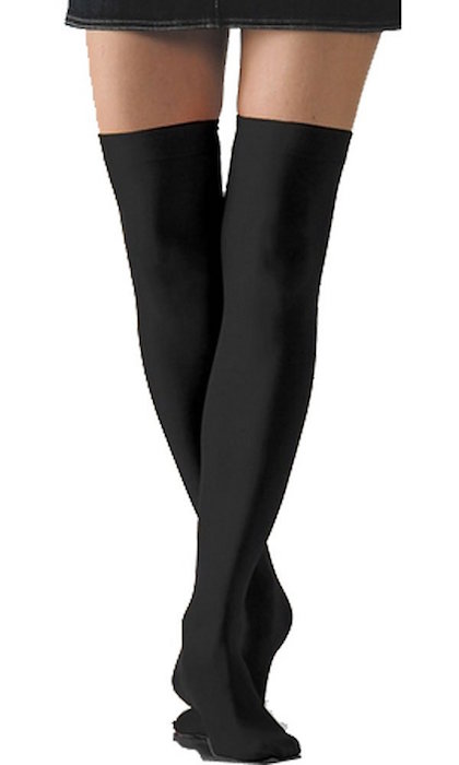 Solid Opaque Thigh High Stockings Blingby