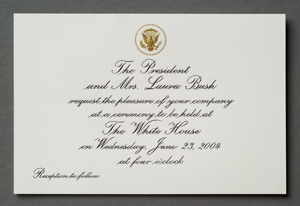 Invitation To A Ceremony At The White House White House Historical