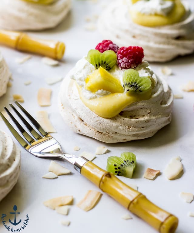 Coconut Pavlovas Topped With Pineapple Curd And Fresh Fruit Punchfork