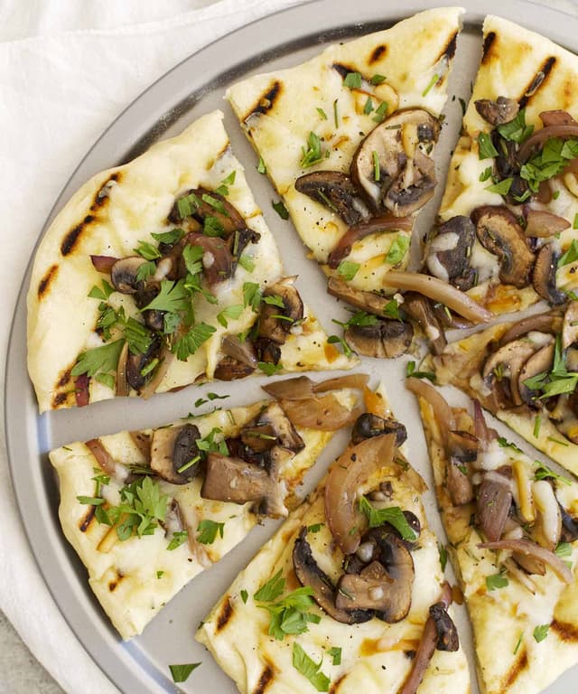 Grilled Mushroom Pizza With Rosemary And Smoked Mozzarella Punchfork