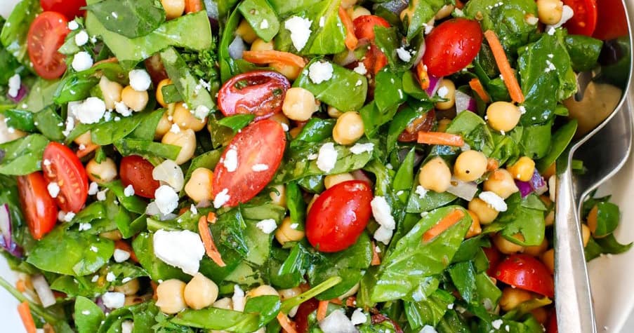 Spinach Chickpea Salad Punchfork