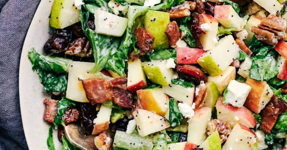 Autumn Chopped Salad With Creamy Poppy Seed Dressing Punchfork