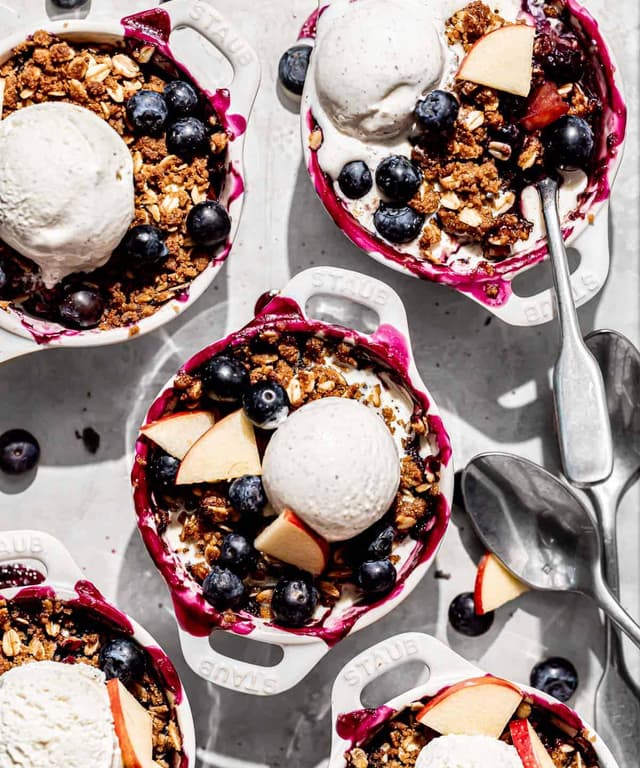 Individual Blueberry And Apple Crumble Punchfork