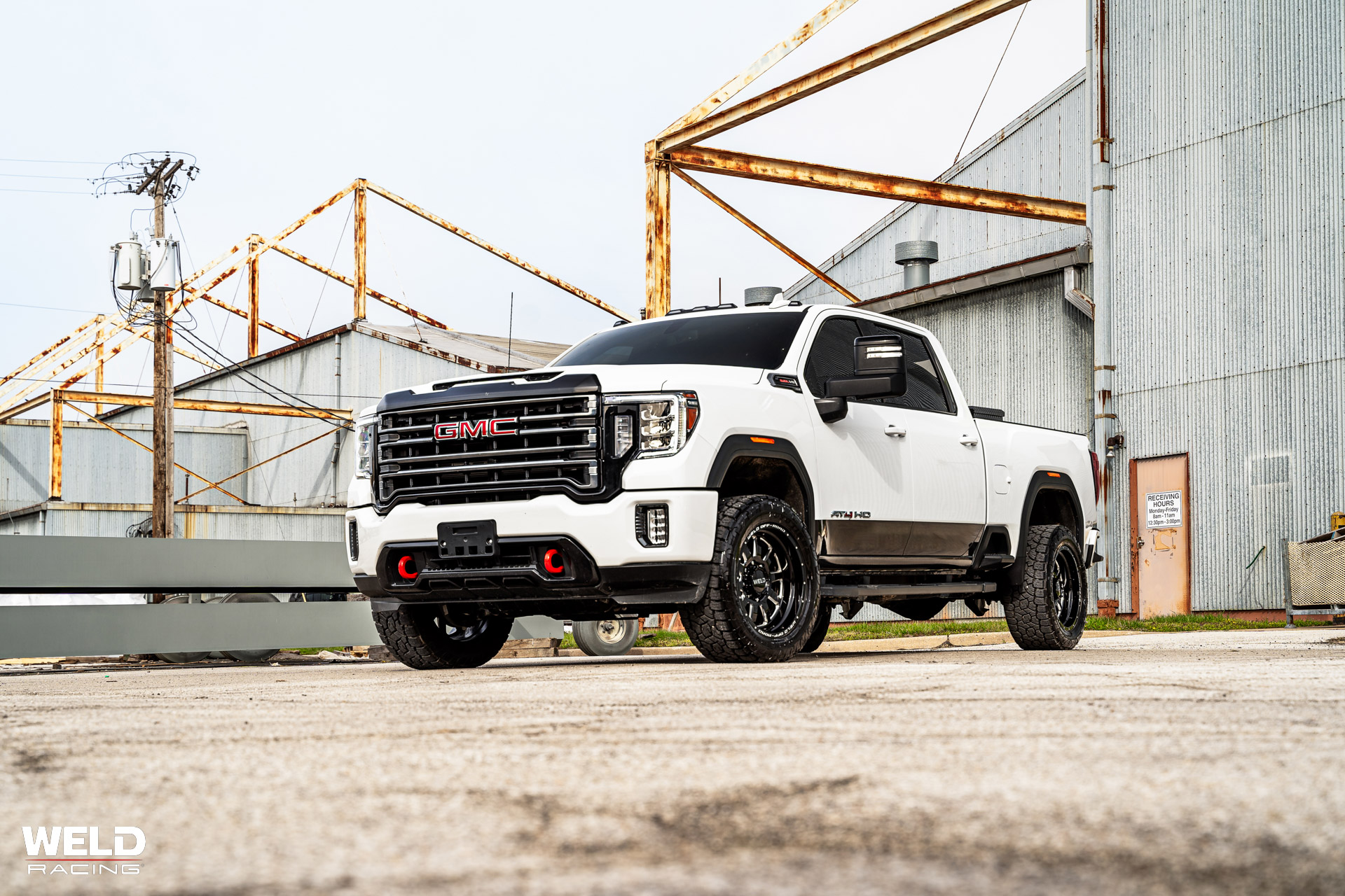 White Gmc Sierra At4 Hd Weld Off Road Stealth W102 Weld Racing Wheels