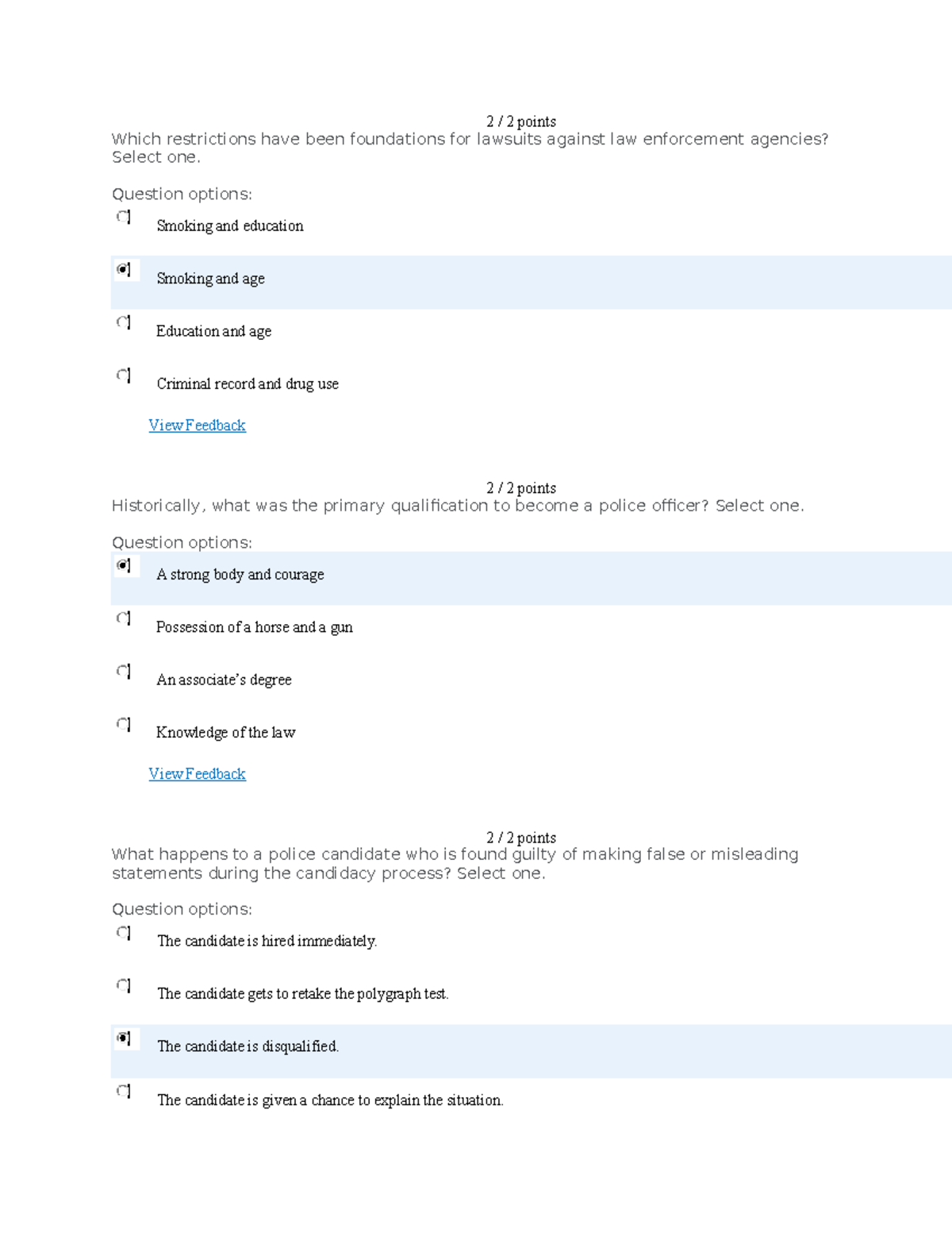 Cj 205 3 4 Quiz Module Three Quiz Cj 205 3 4 Quiz Module Three Quiz