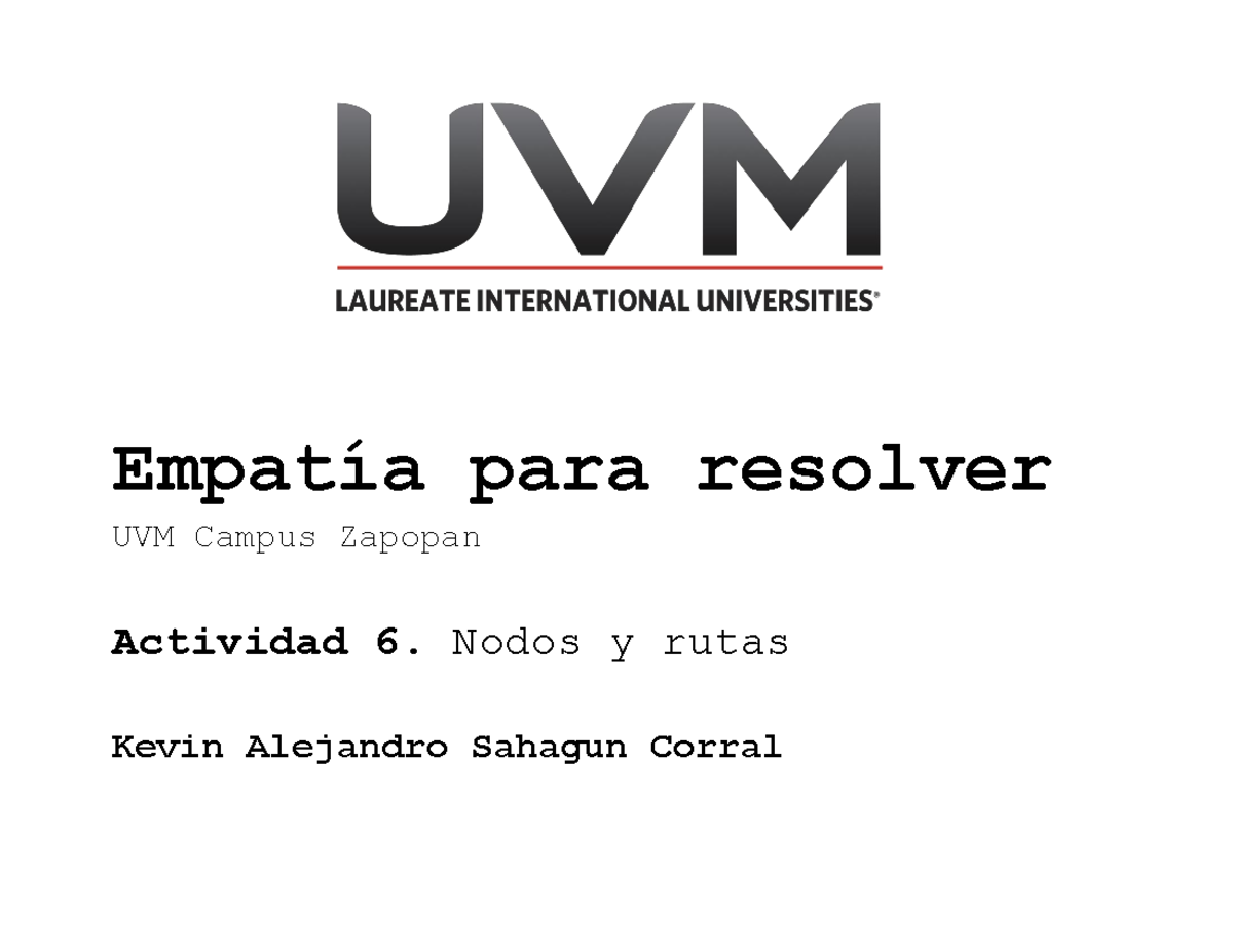 A6 Kasc Nodos Y Rutas Actividad 6 Bbc Empatía Para Resolver Uvm