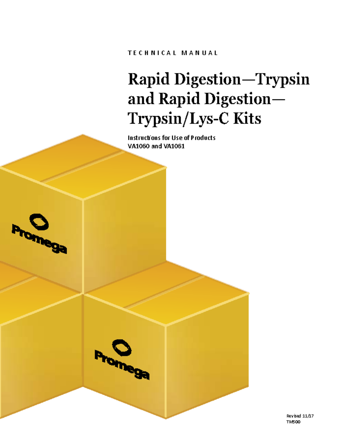 Rapid Digestion Trypsin And Rapid Digestion Trypsin Lys C Kits