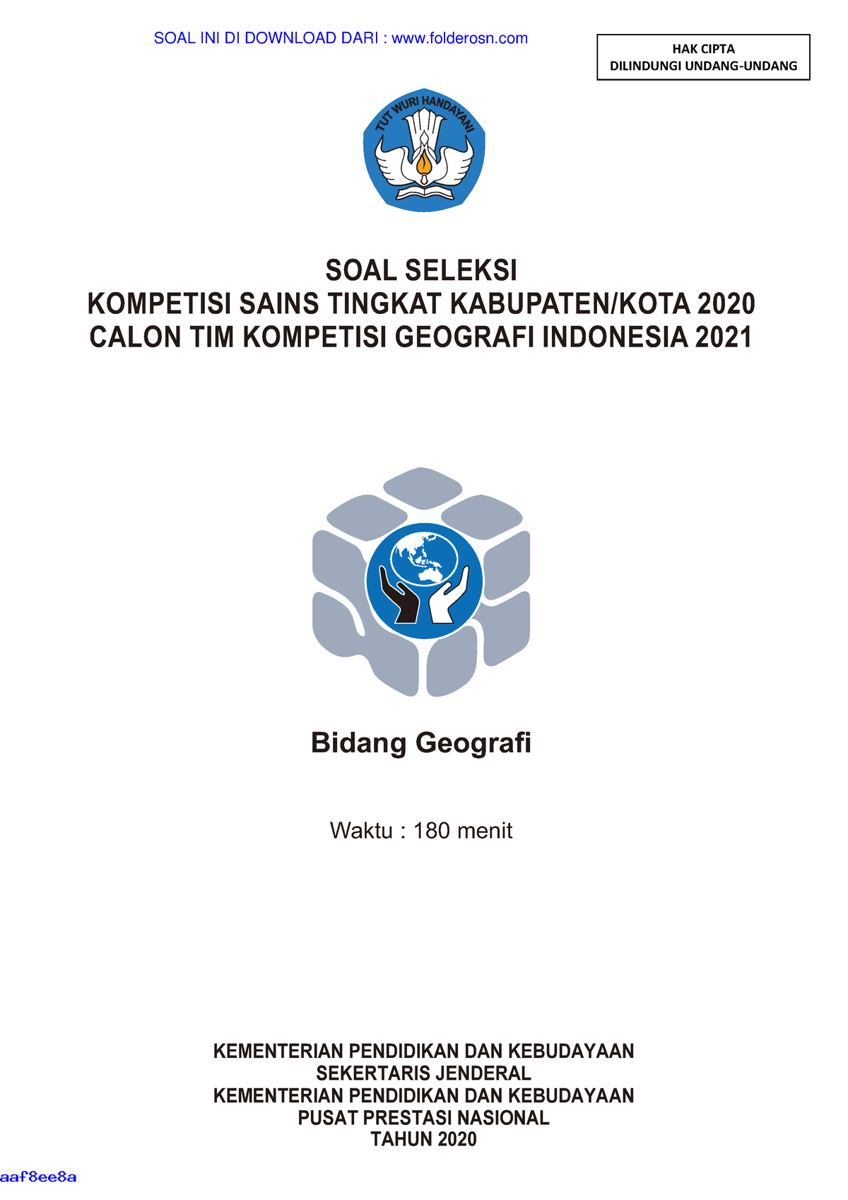 Soal Ksn Geografi 2020 Soal Seleksi Kompetisi Sains Tingkat Kabupaten