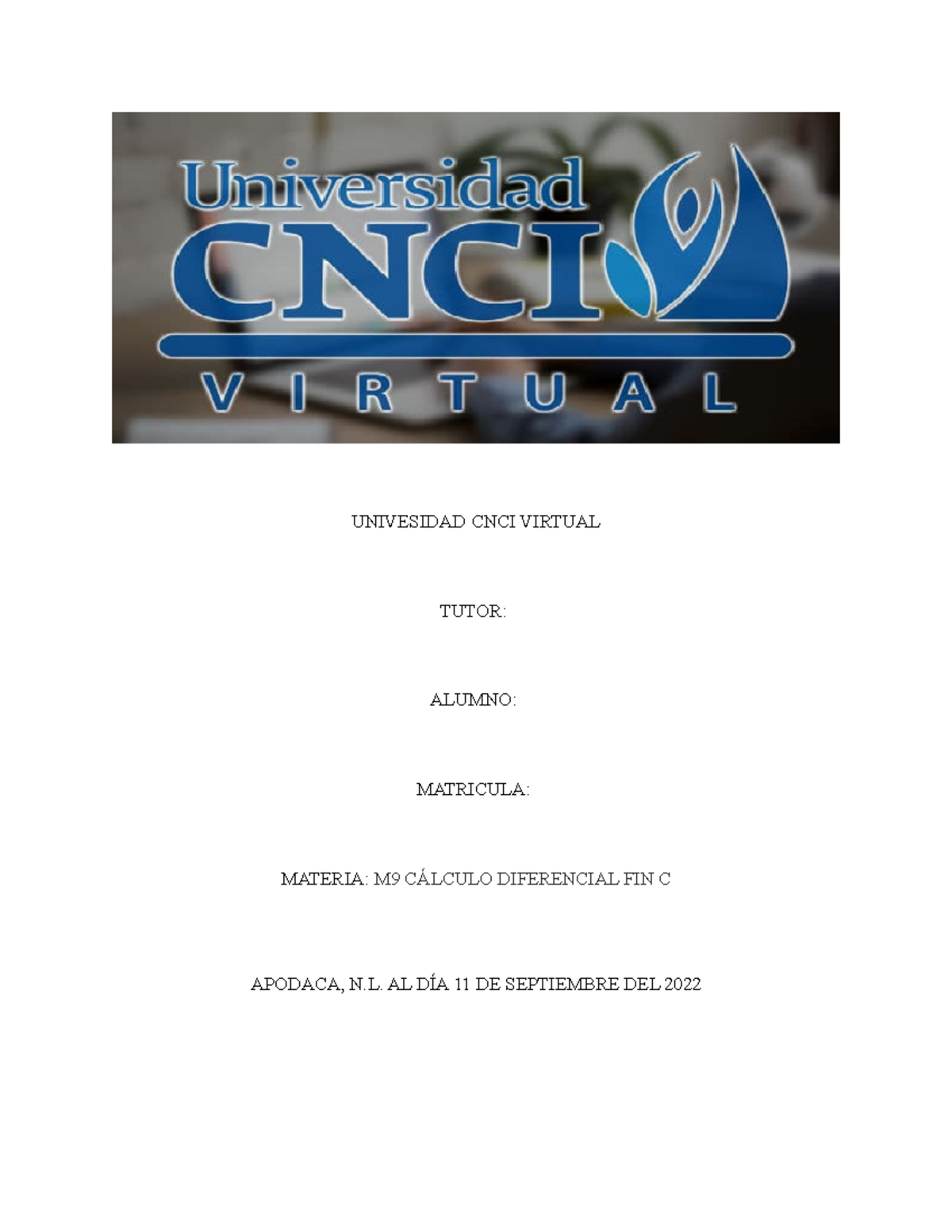 Actividad 1 Calculo Diferencial Univesidad Cnci Virtual Tutor Alumno