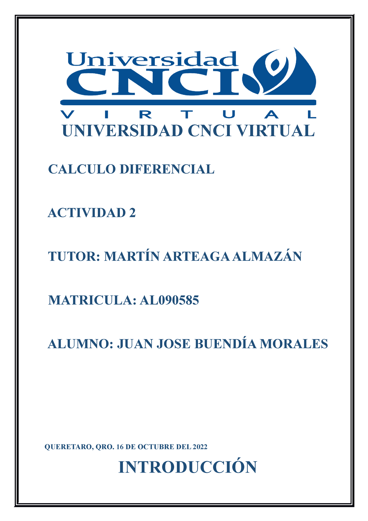 Act 2 Calculo Diferencial Universidad Cnci Virtual Calculo