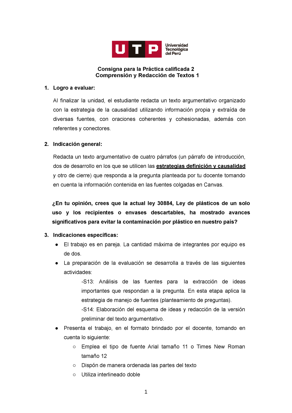 Semana 14 Redacción Preliminar De Un Texto Argumentativo Para La Pc2