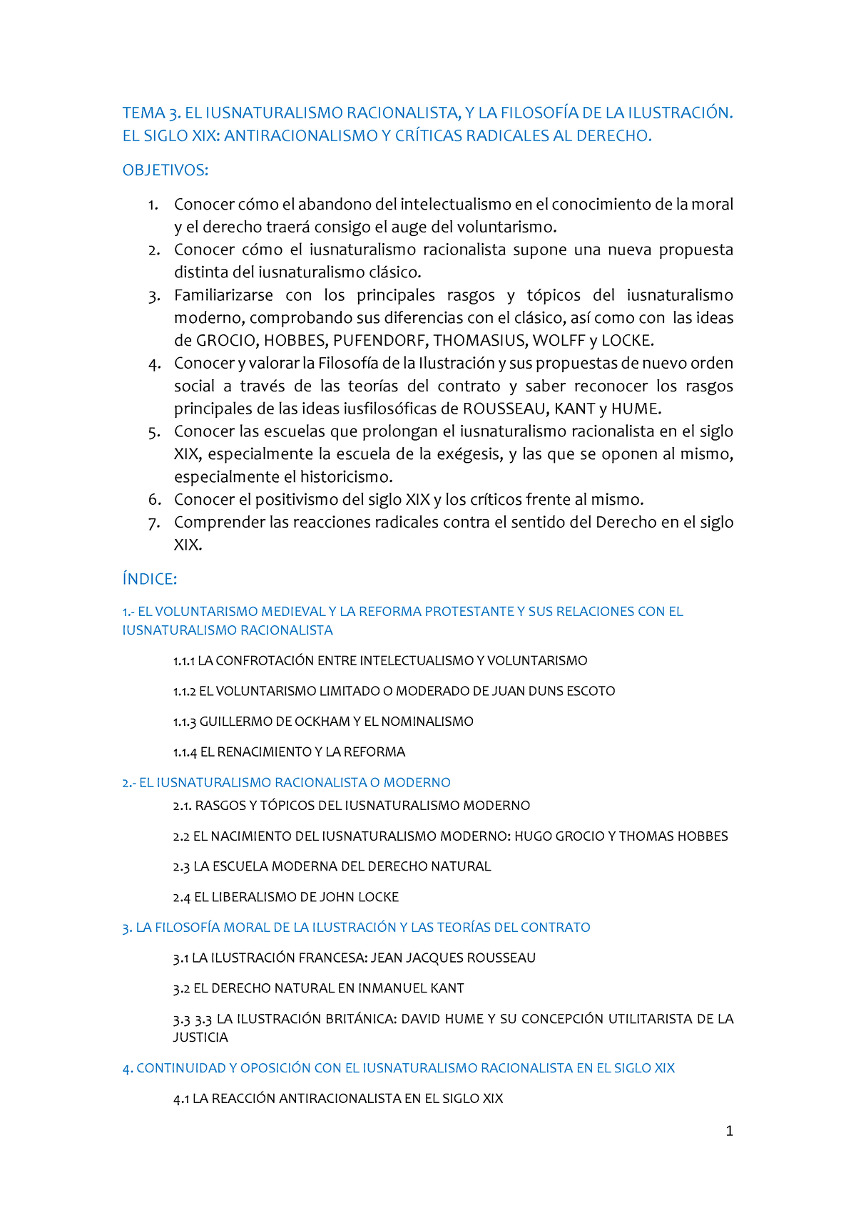 Texto 3 Diario 3 Tema 3 El Iusnaturalismo Racionalista Y La