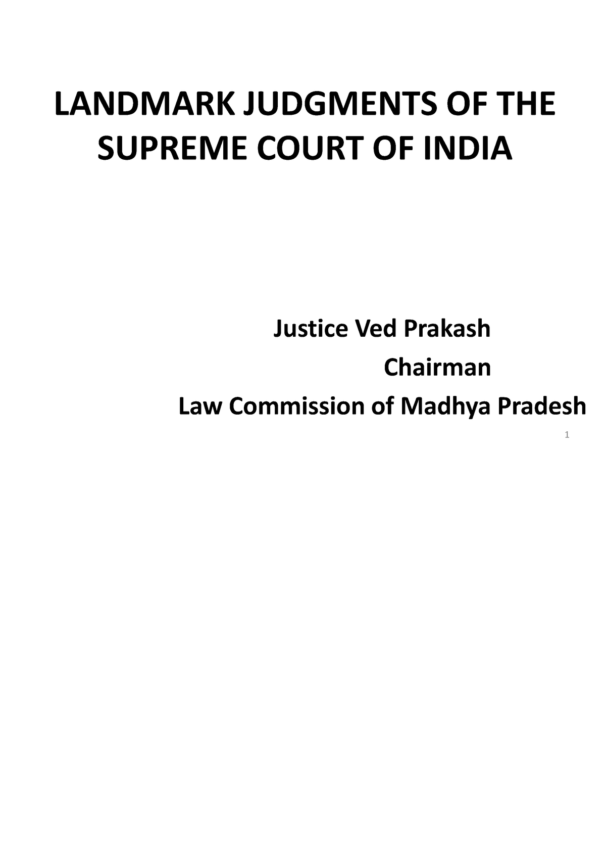 6 Landmark Judgments Of The Supreme Court Plain Landmark Judgments