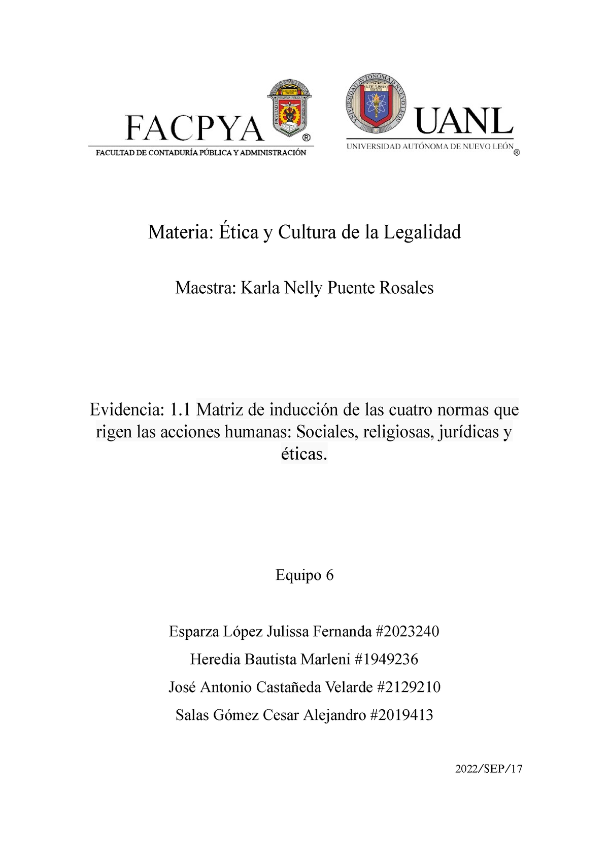 Evidencia 11 Materia Ética Y Cultura De La Legalidad Maestra Karla