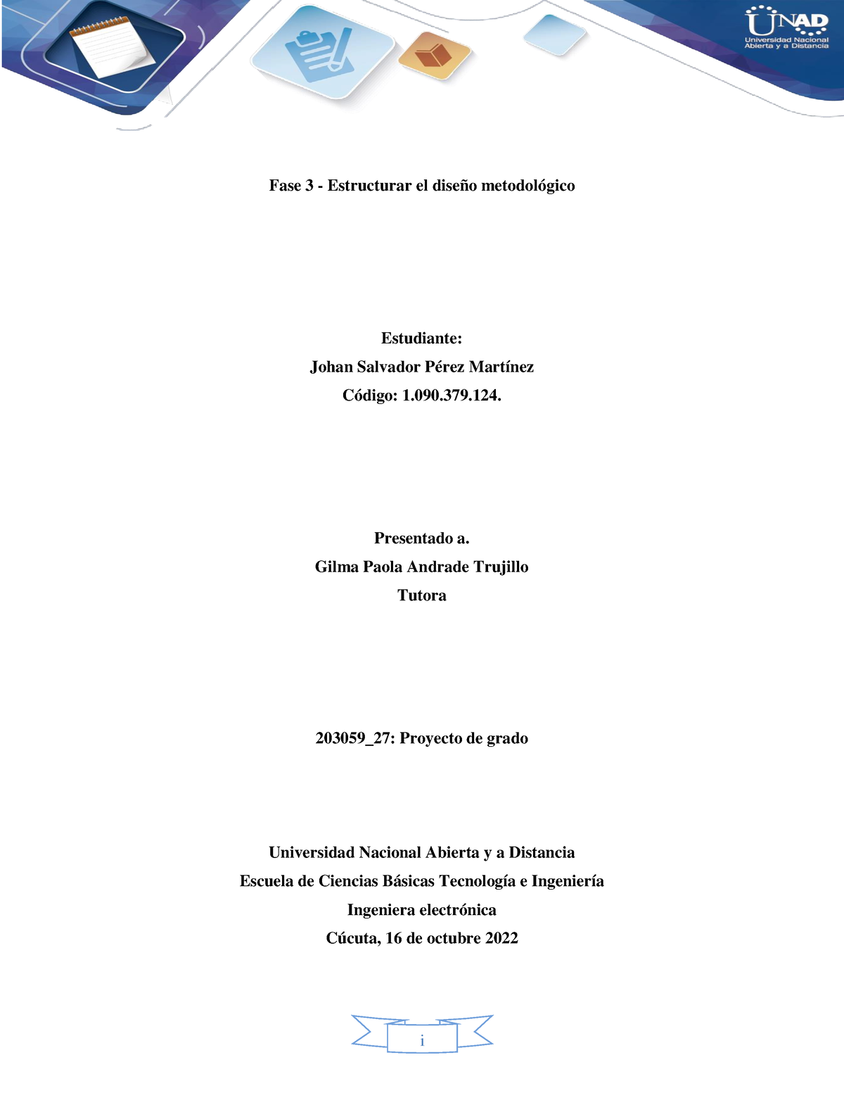 Fase3 Johan Perez I Fase 3 Estructurar El Diseño Metodológico