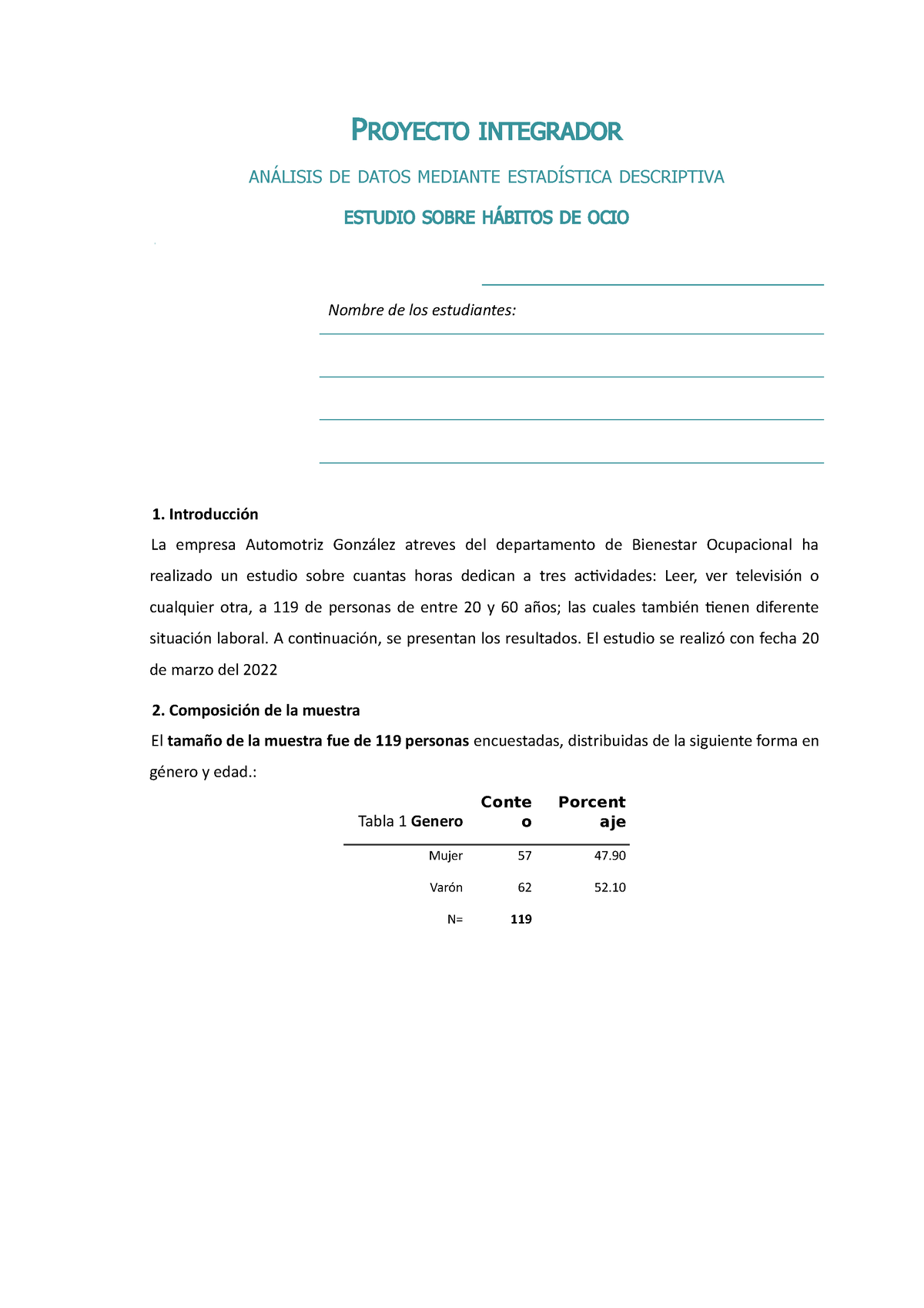 Proyecto Integrador Etapa 1 Proyecto Integrador AnÁlisis De Datos