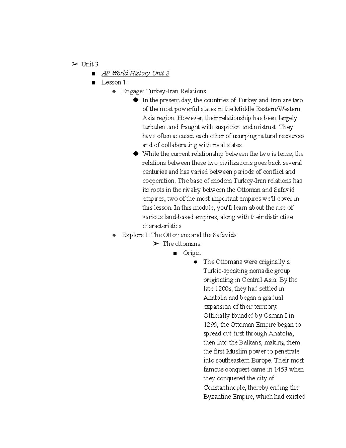 Ap World History Unit 3 Unit 3 Ap World History Unit 3 Lesson 1